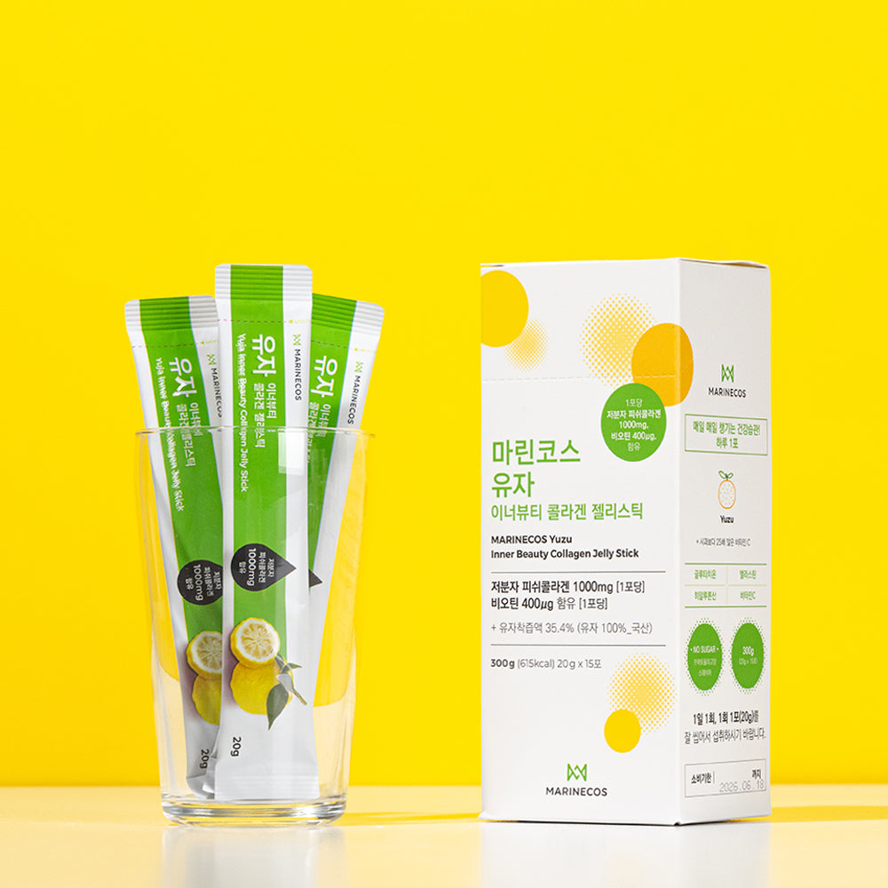 Yuzu Inner Beauty Collagen Jelly Stick 300g 20g x 15pcs with Low-Molec ...